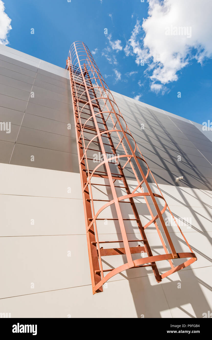 View of the exterior of the store building with the fire escape Stock ...