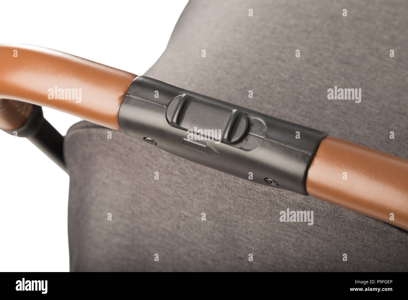 A stroller on a white background, details of a stroller close-up Stock ...