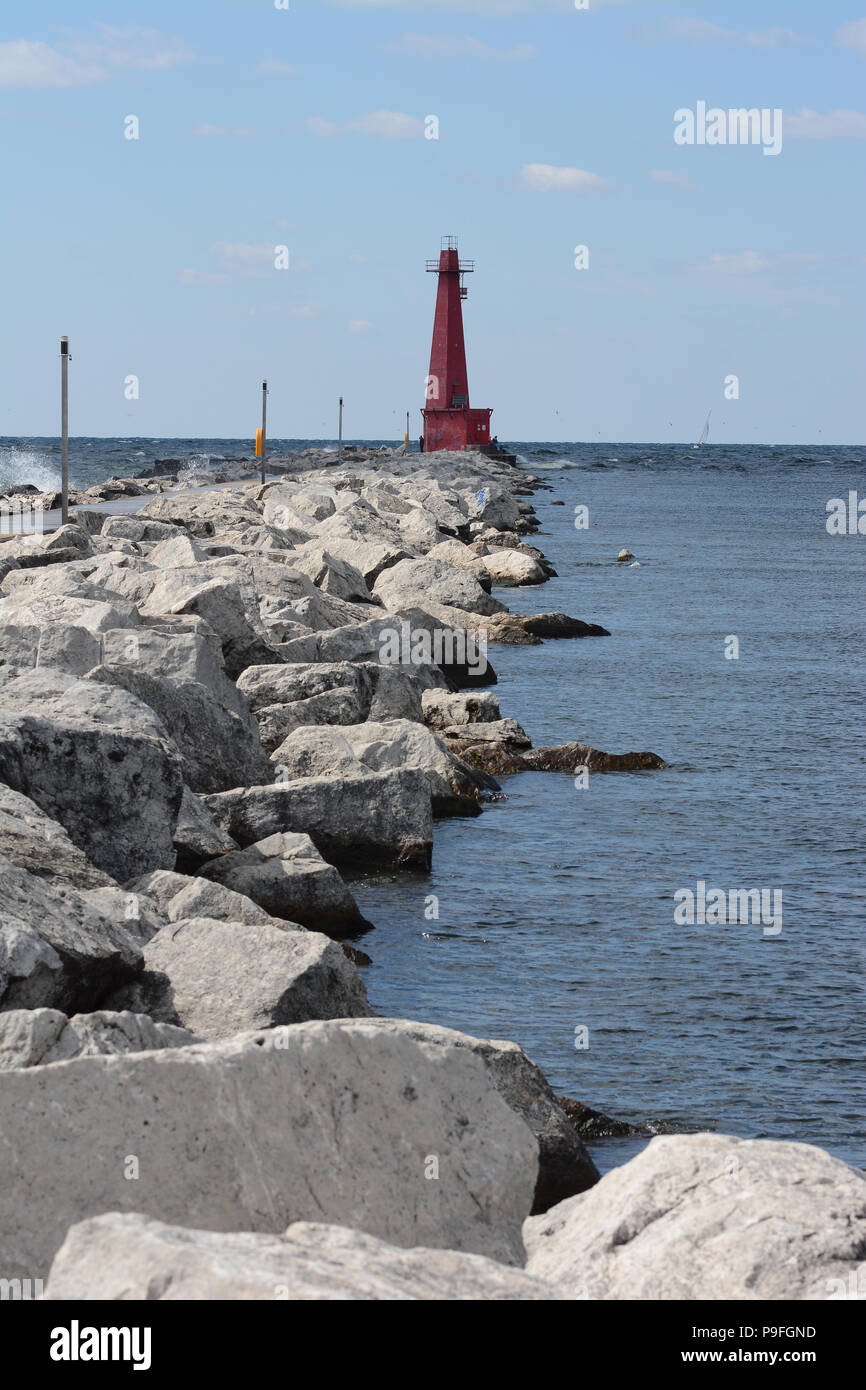 Muskegon breakwater light hi-res stock photography and images - Alamy