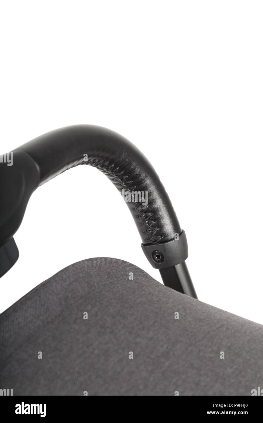 A stroller on a white background, details of a stroller close-up Stock ...