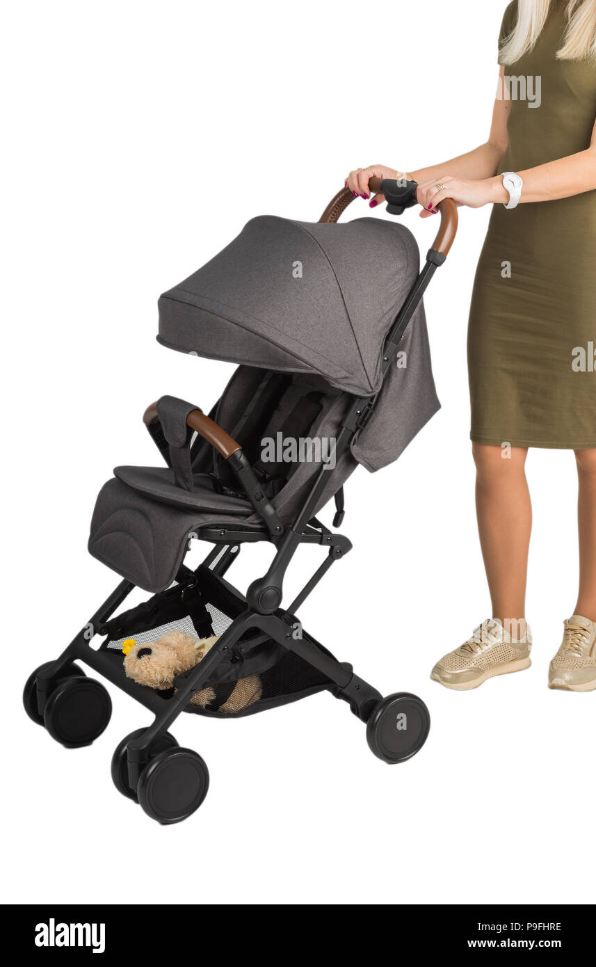 A stroller on a white background, modern design Stock Photo - Alamy