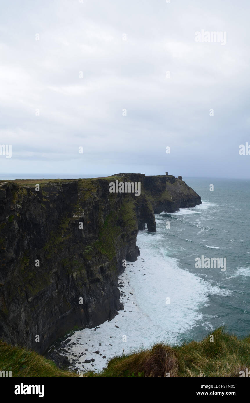 Breathtaking landscape of the Cliffs of Moher in Ireland Stock Photo ...