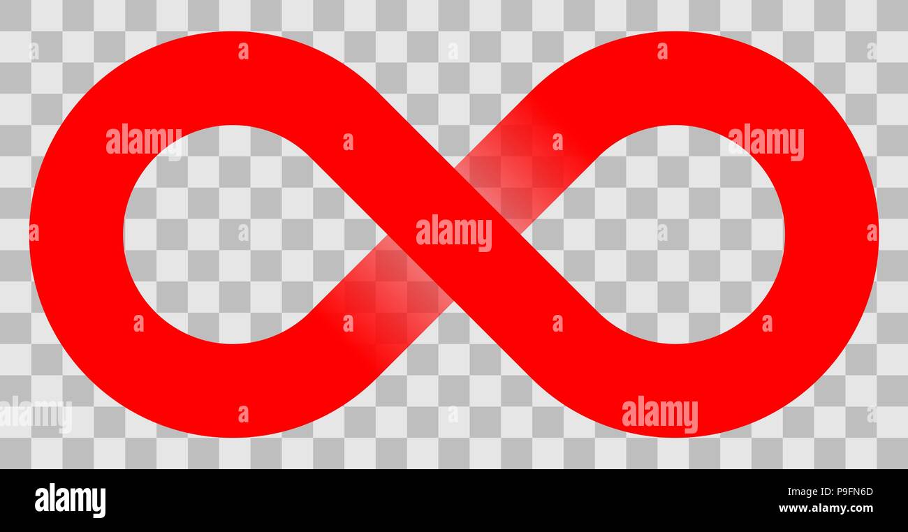 infinity symbol red - simple with transparency eps 10 - isolated ...