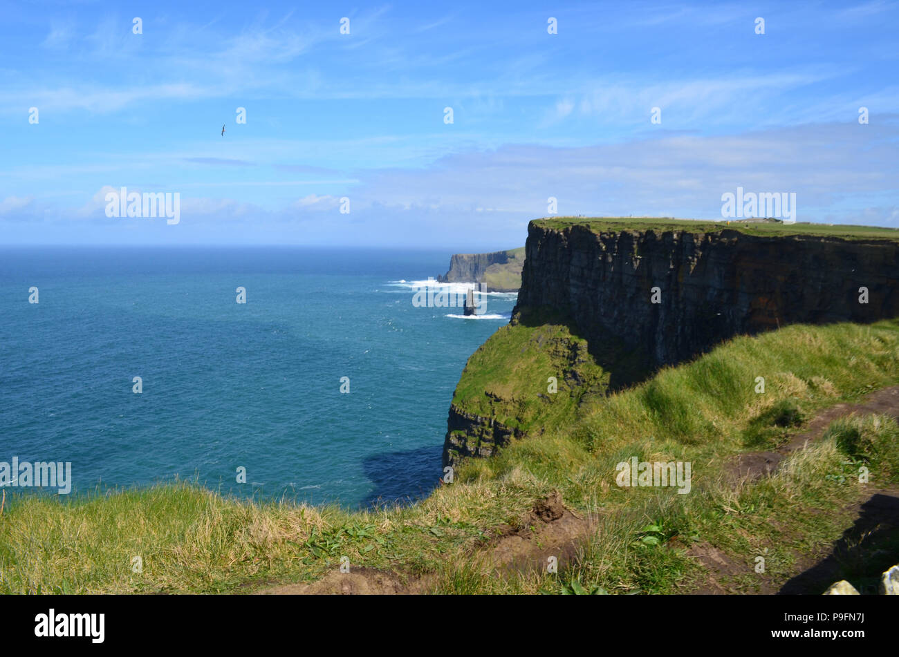 Beautiful cliffs of moher located in County Clarre in Ireland Stock ...