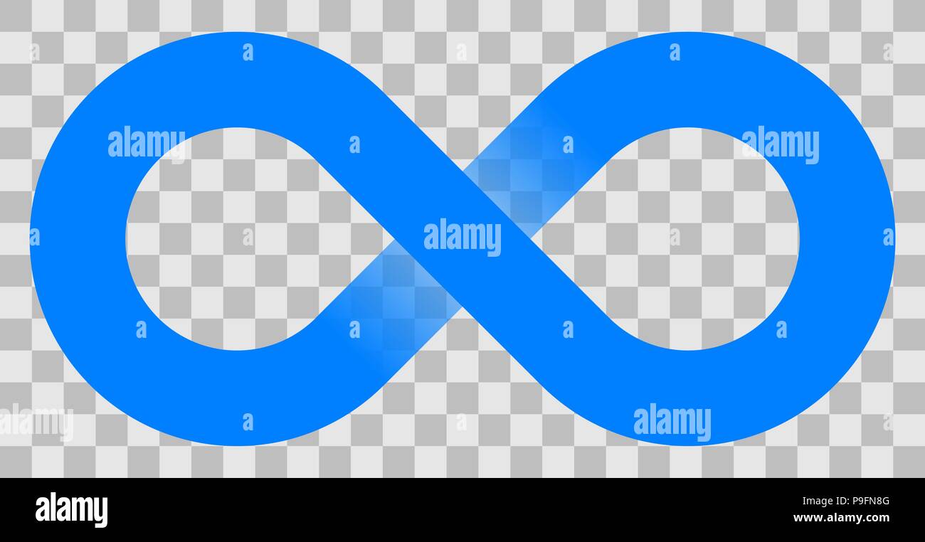 infinity symbol blue - simple with transparency eps 10 - isolated ...