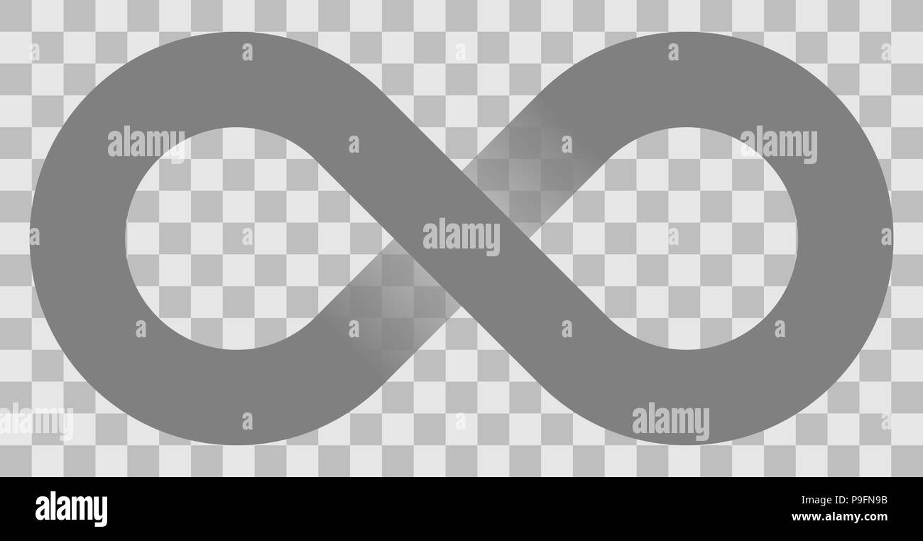 infinity symbol medium gray - simple with transparency eps 10 ...