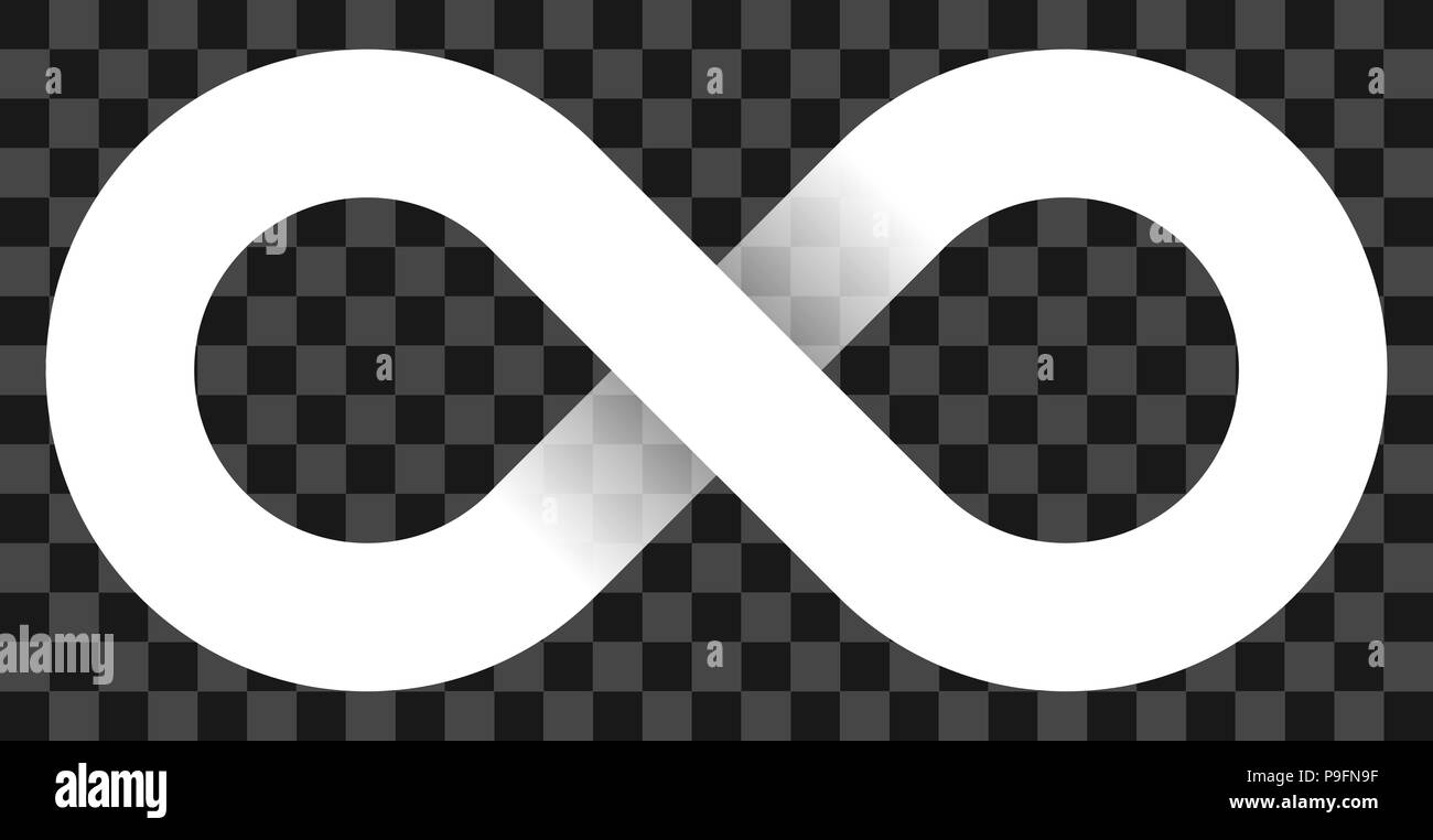 infinity symbol white - simple with transparency eps 10 - isolated ...