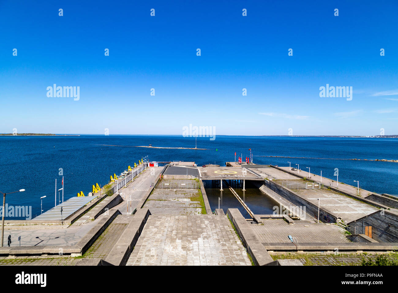 Linnahall, architecture of soviet era in Tallin, Estonia Stock Photo ...
