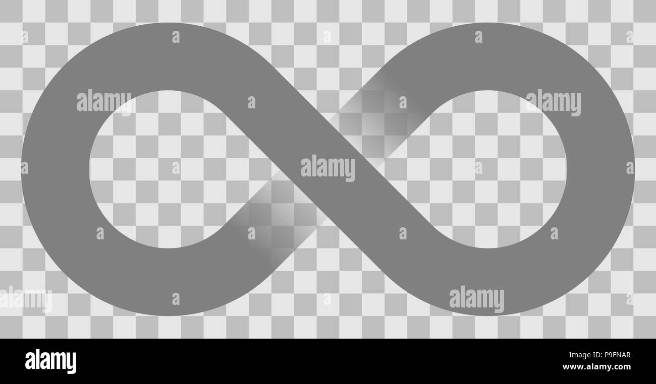 infinity symbol medium gray - simple with transparency eps 10 ...