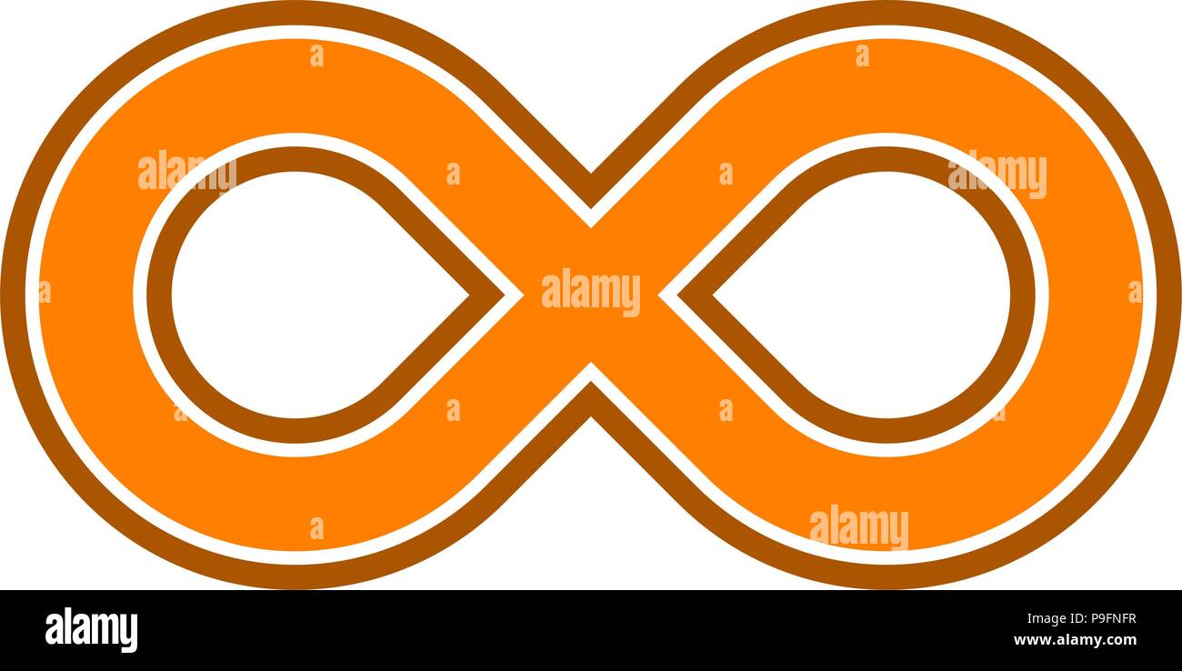 Orange infinity symbol vector illustration Stock Vector Images - Alamy