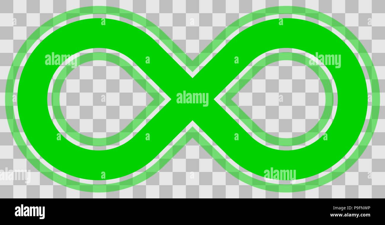 infinity symbol green - outlined with transparency eps 10 - isolated ...