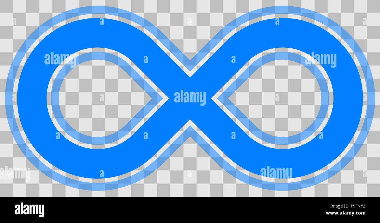 infinity symbol blue - outlined with transparency eps 10 - isolated ...