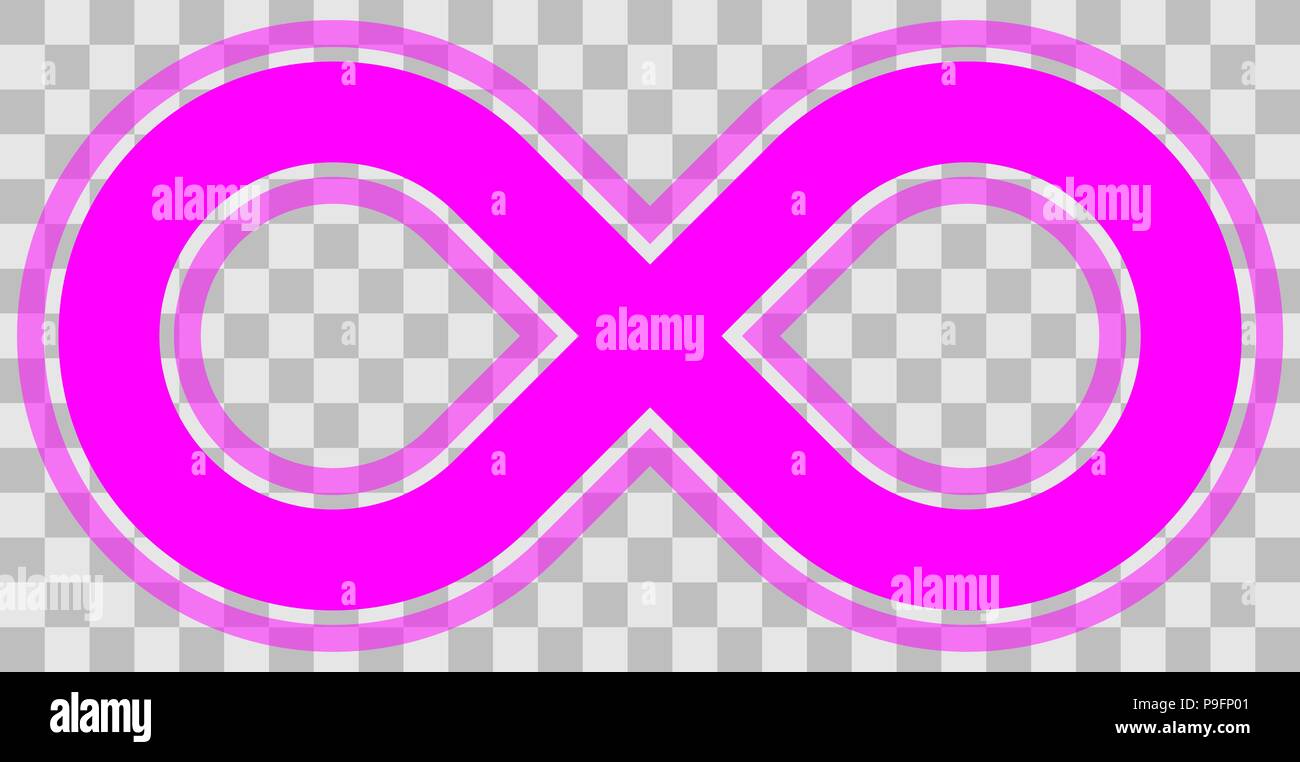 infinity symbol purple - outlined with transparency eps 10 - isolated ...