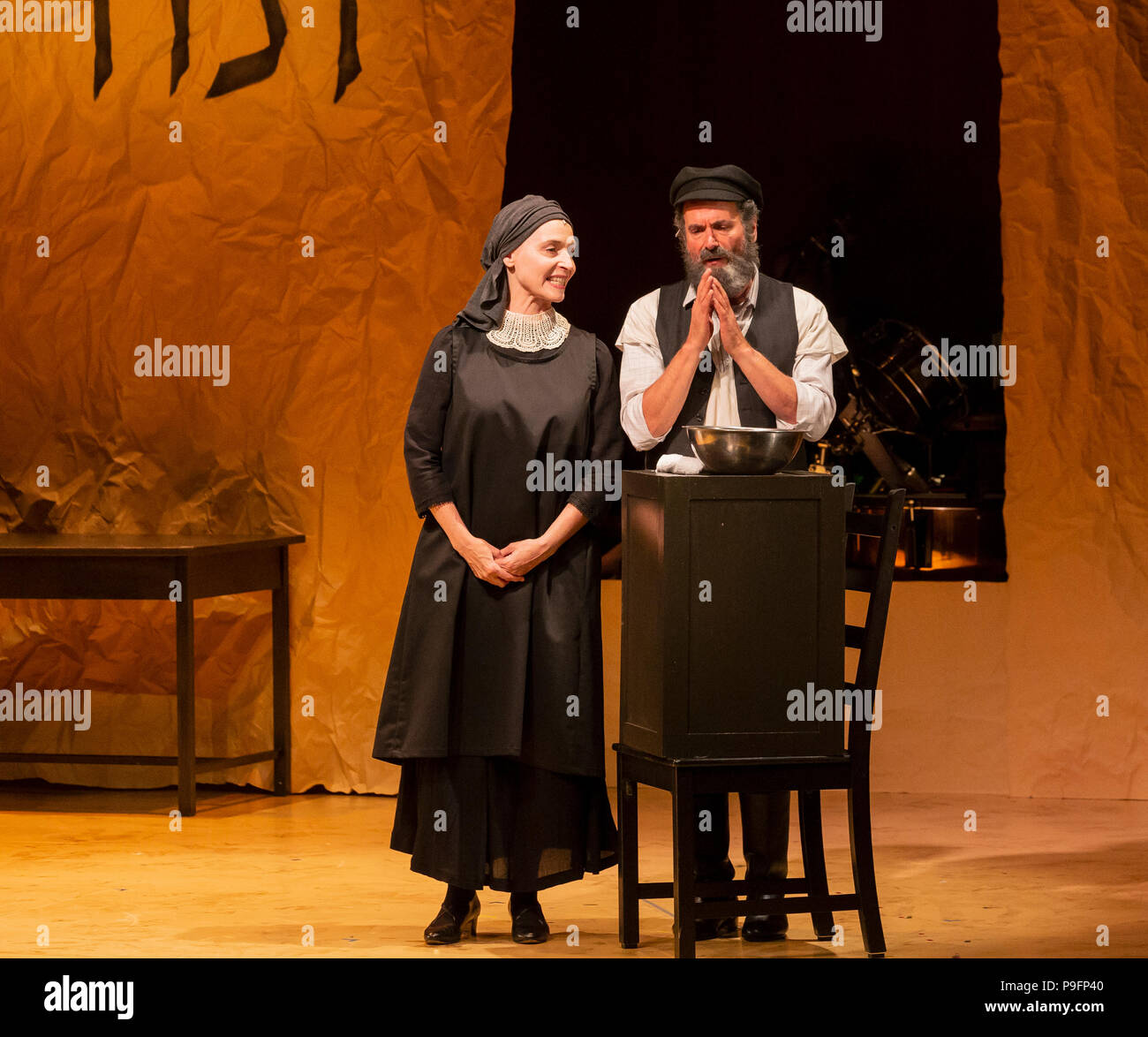New York, United States. 15th July, 2018. Steven Skybell as Tevye and ...