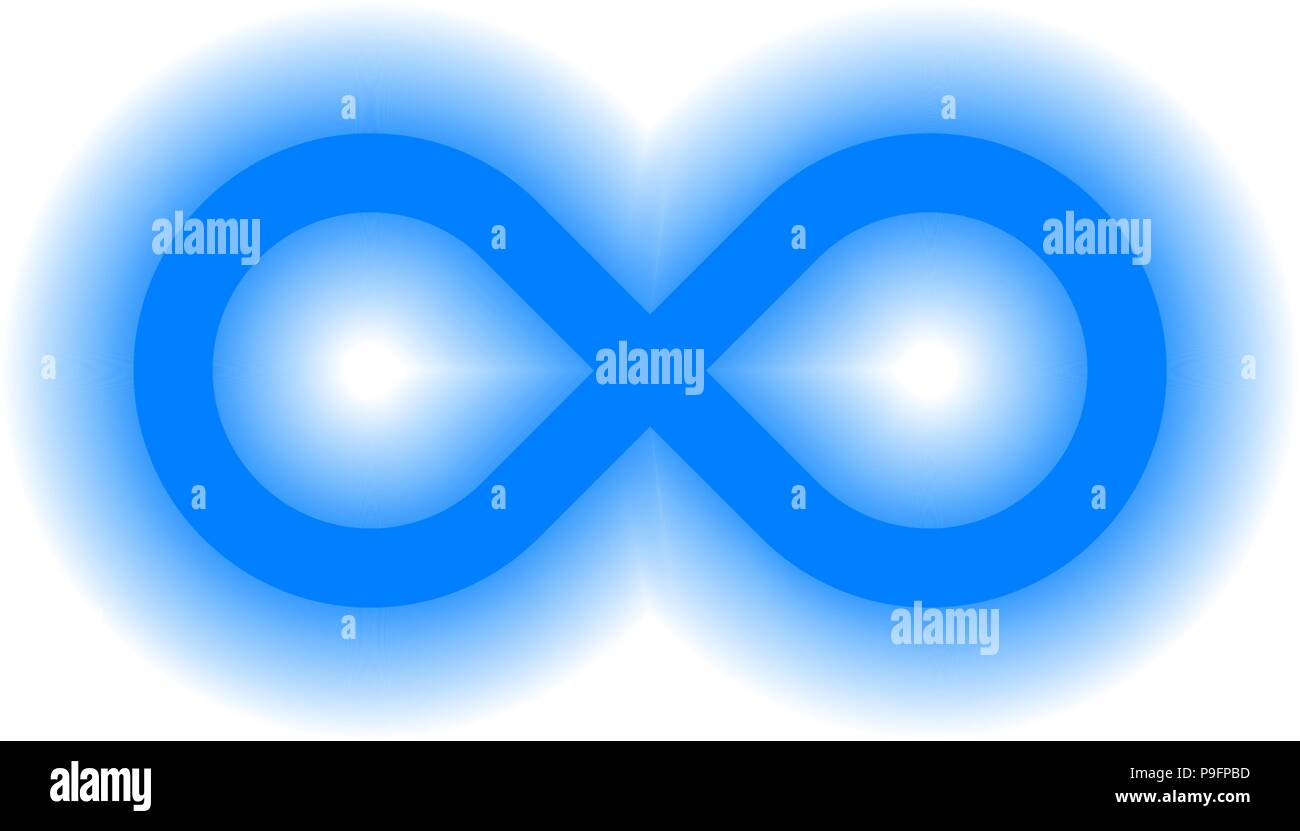 infinity symbol blue - simple glow with transparency eps 10 - isolated ...