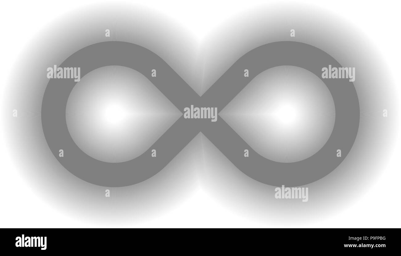 infinity symbol medium gray - simple glow with transparency eps 10 ...