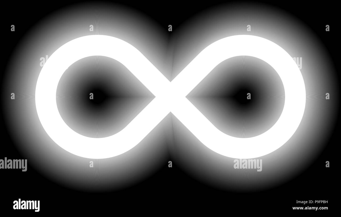 infinity symbol white - simple glow with transparency eps 10 - isolated ...