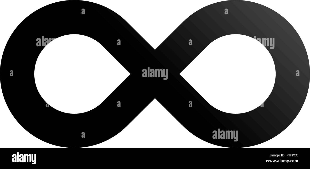 infinity symbol black - gradient standard - isolated - vector ...