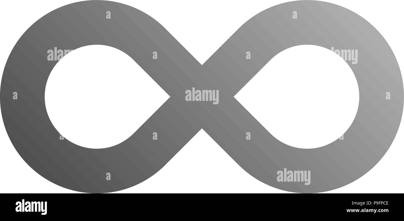 infinity symbol gray - gradient standard - isolated - vector ...