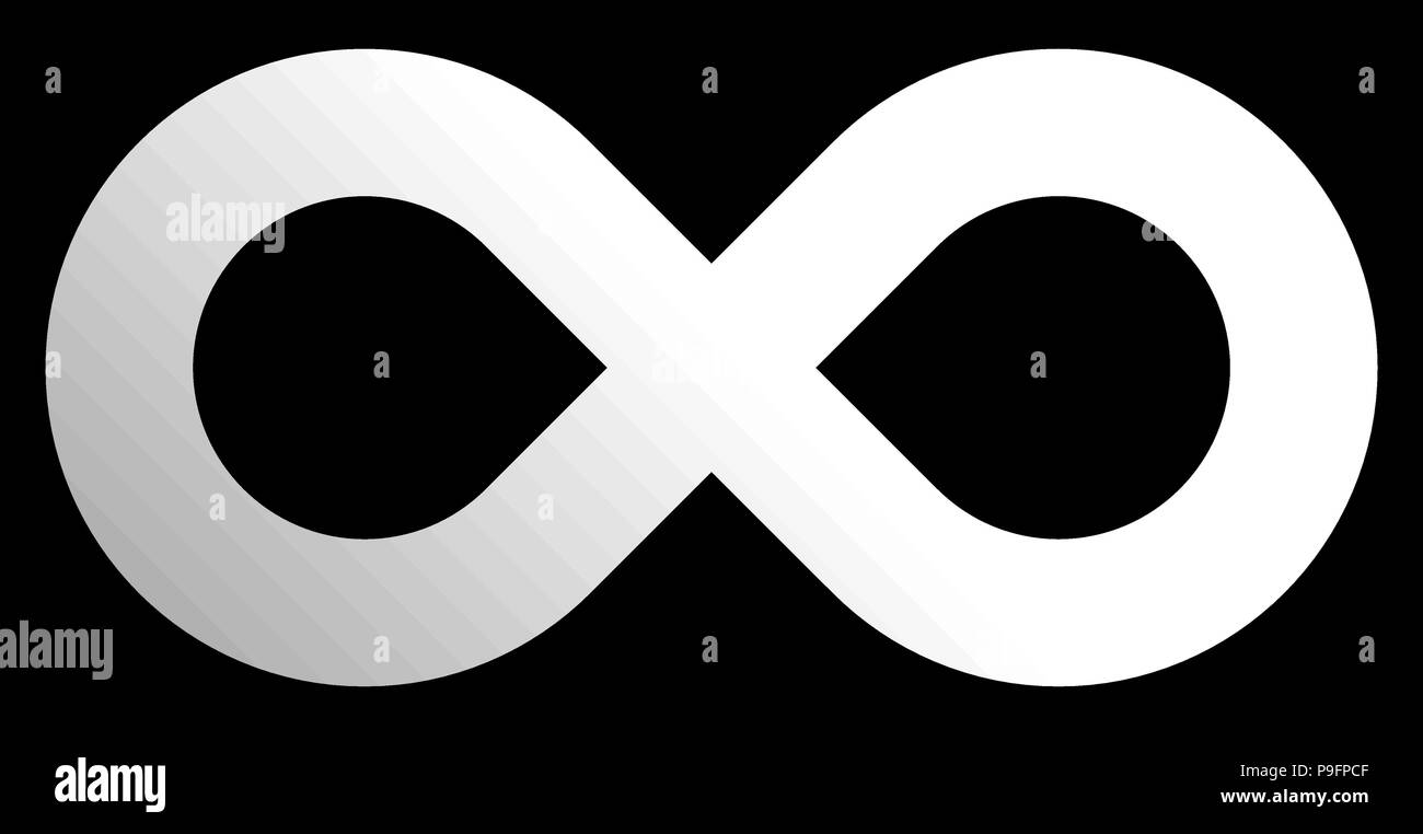 infinity symbol white - gradient standard - isolated - vector ...