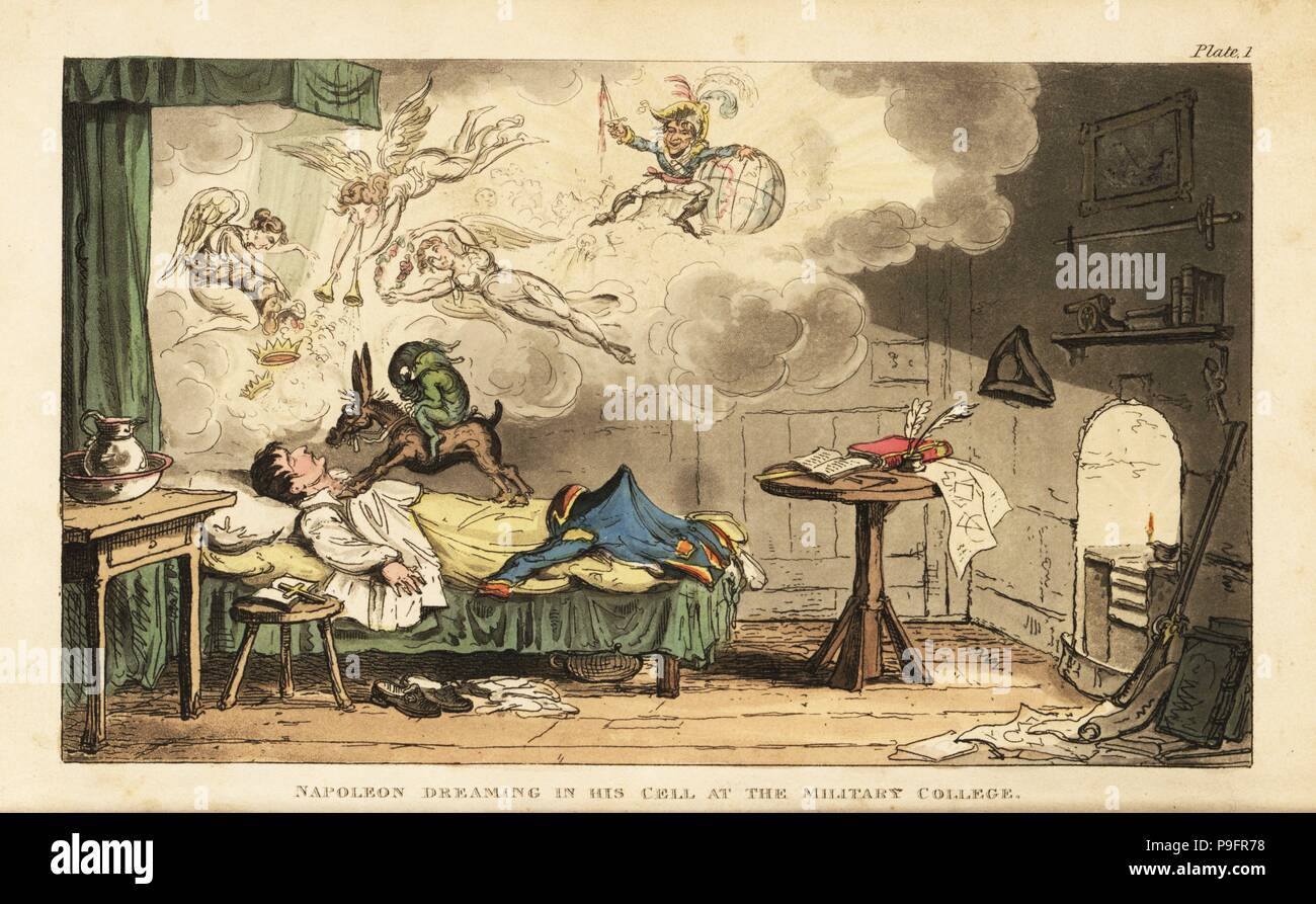 Napoleon dreaming in his cell at the military college. Napoleon asleep ...