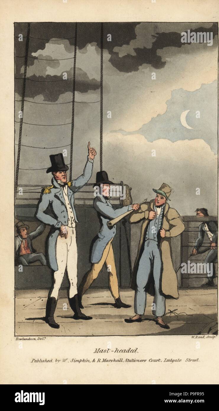 Johnny mast-headed by the Captain. Ordered to climb to the top of the ...