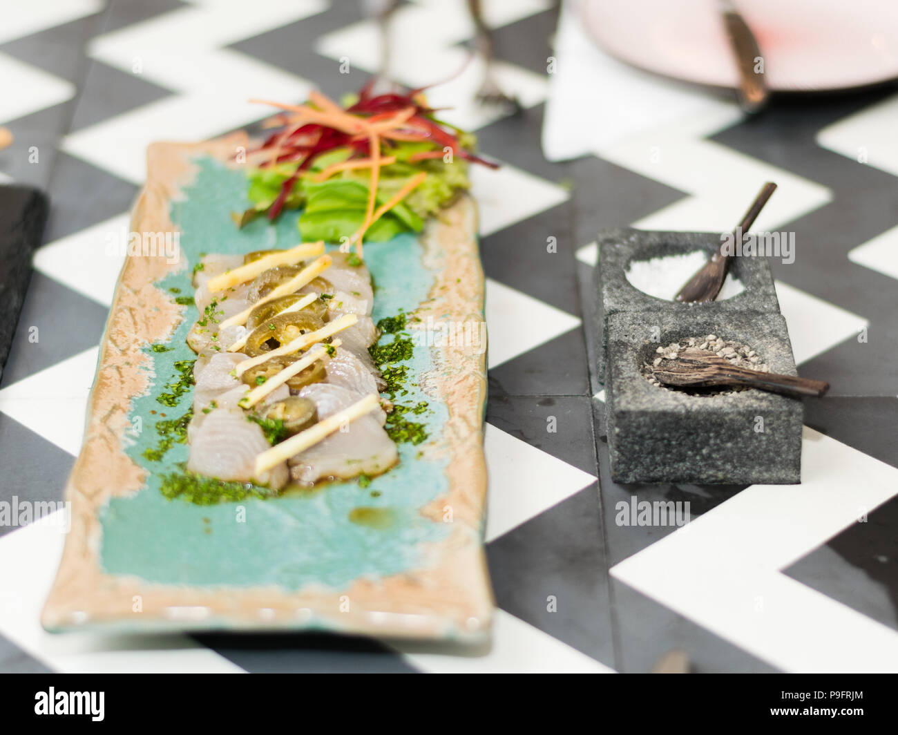 Kingfish carpaccio served at Church Street Social, Galle Fort, Sri ...