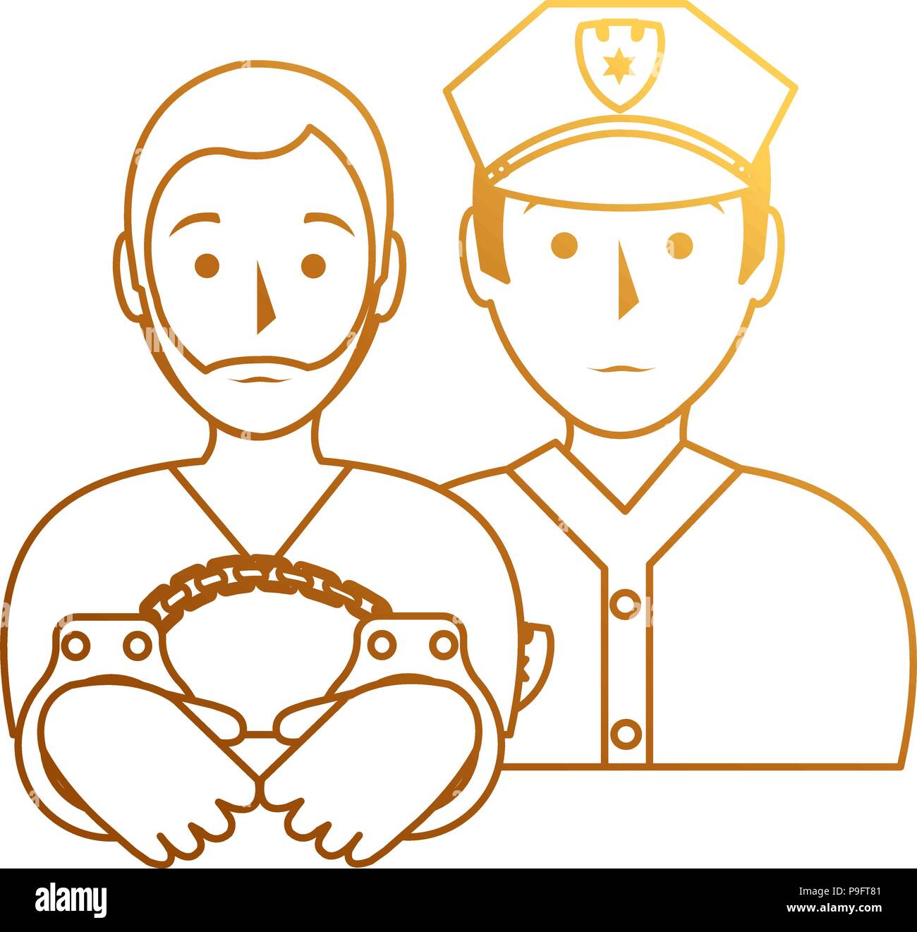 Prison officer cartoon hi-res stock photography and images - Alamy