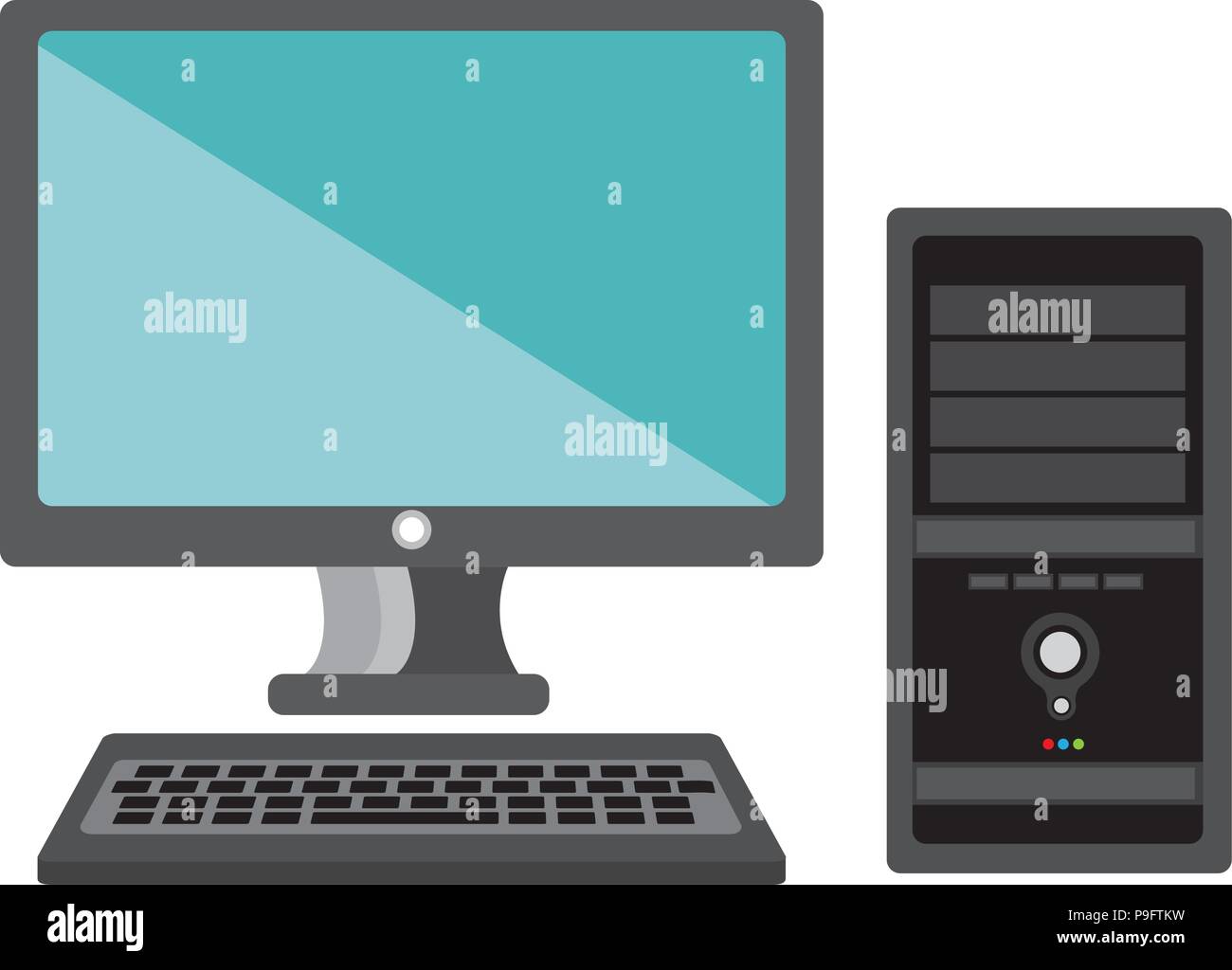 computer desktop isolated icon Stock Vector Image & Art - Alamy