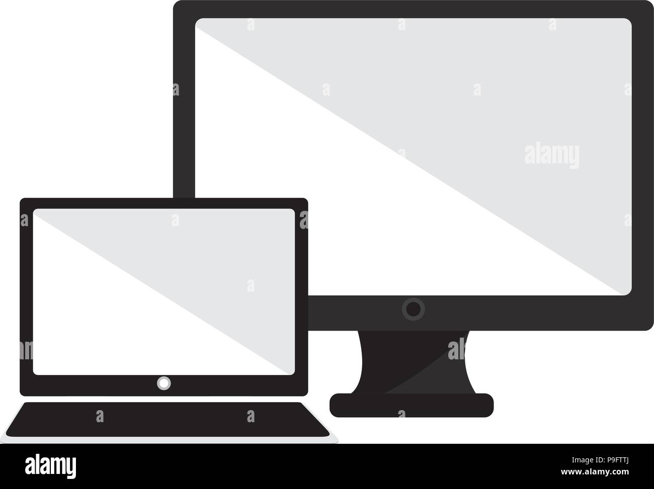 computer display and laptop Stock Vector Image & Art - Alamy