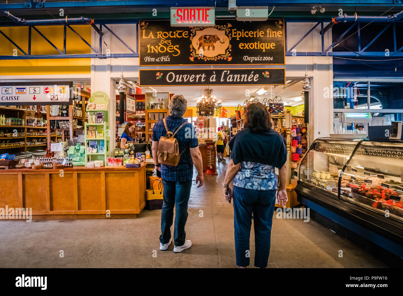 local farmers market quebec city canada Stock Photo - Alamy