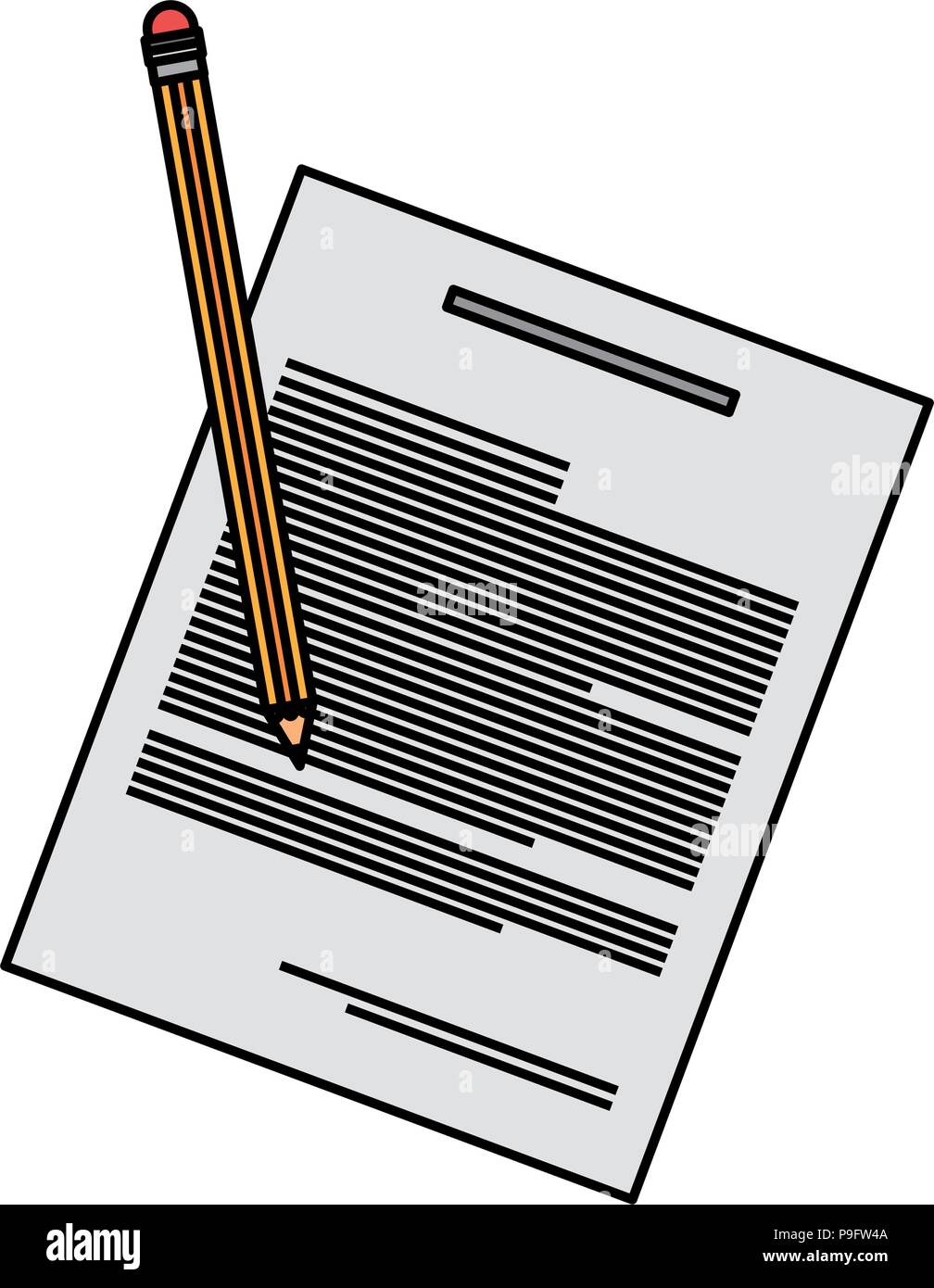 pencil write with documents Stock Vector Image & Art - Alamy
