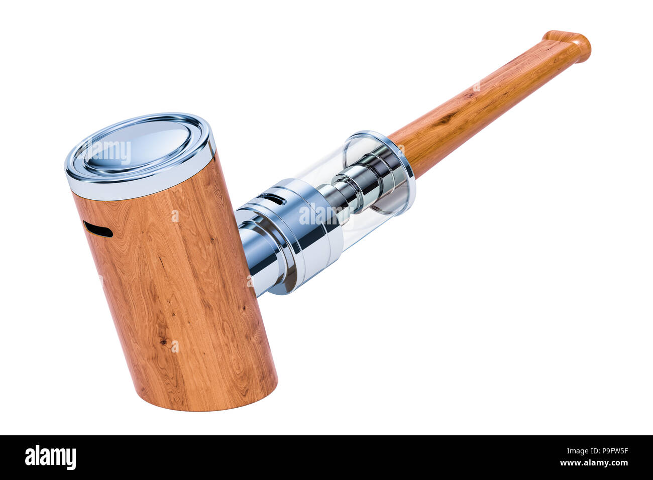 Electronic Pipe, e-pipe. 3D rendering isolated on white background ...