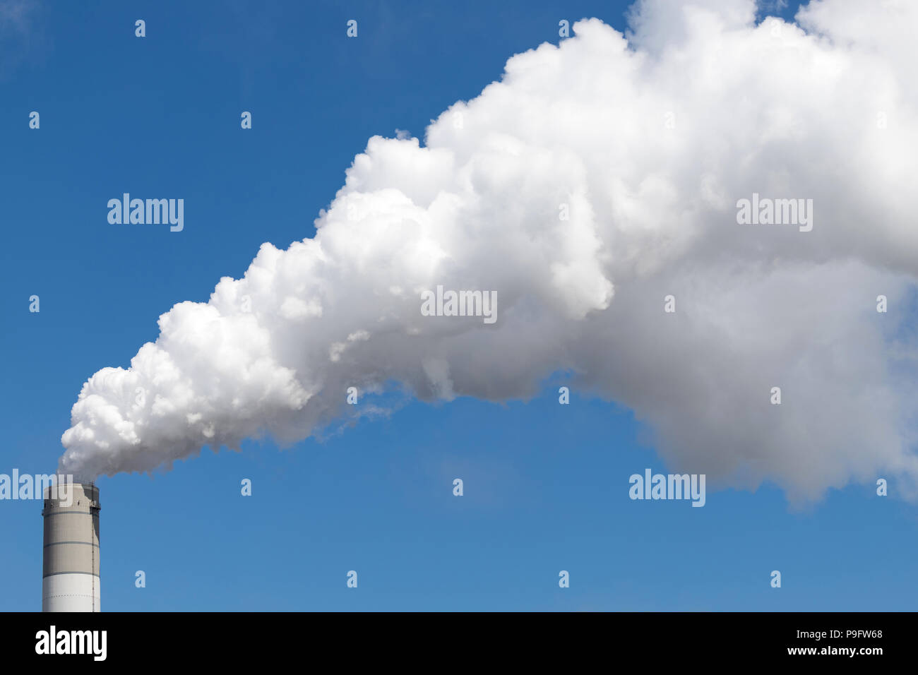smoking chimney of a coal-fired power plant Stock Photo - Alamy