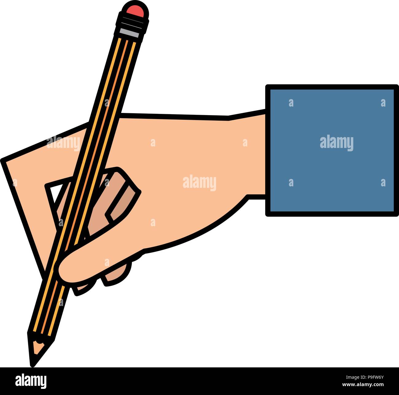 hand writing with pencil Stock Vector Image & Art - Alamy