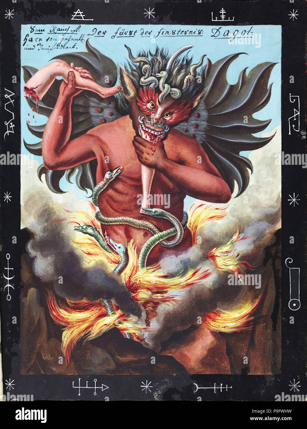 L0076366 The Prince of Darkness, Dagol devouring human limbs Credit ...