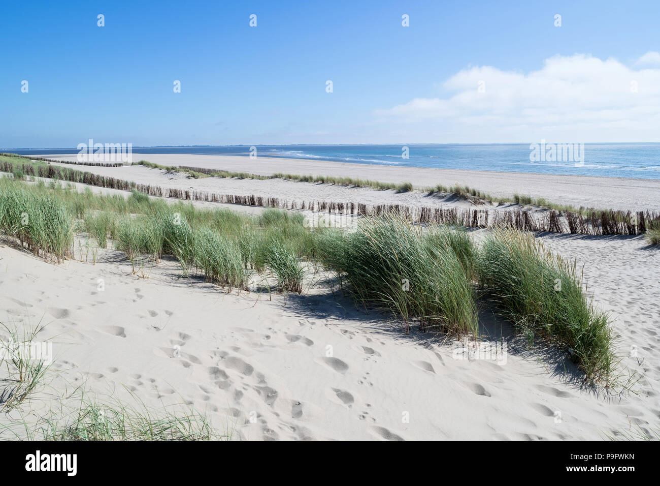 artificial Maasvlakte beach near Rotterdam, the Netherlands Stock Photo ...