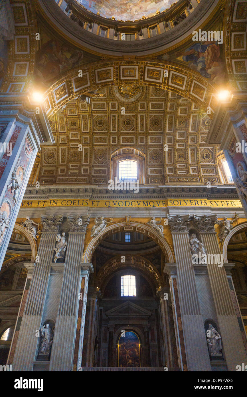 The inside of St Peter's Basilica in Rome, Italy Stock Photo - Alamy