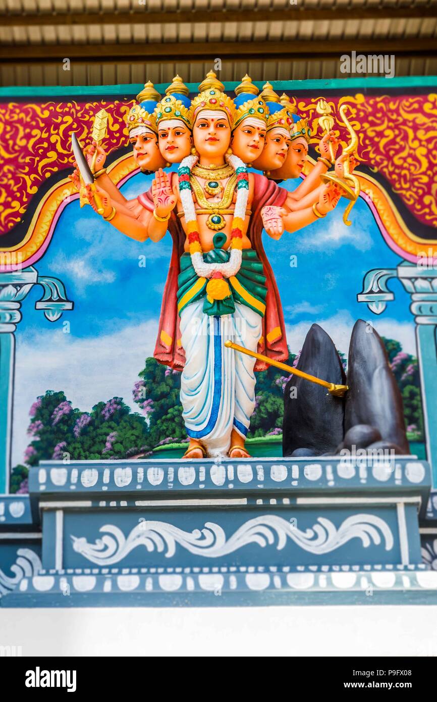 Chilaw, Sri Lanka - July, 25, 2017;The facade statue with multip Stock ...