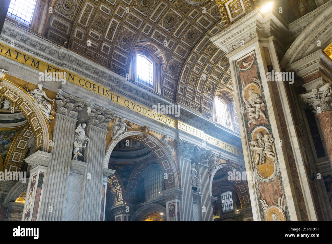 The inside of St Peter's Basilica in Rome, Italy Stock Photo - Alamy