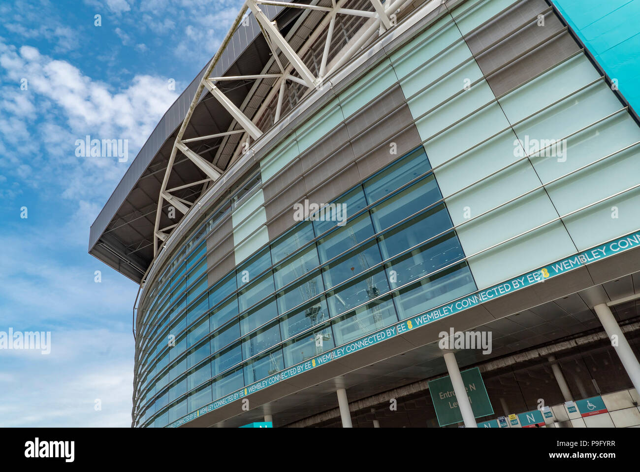 The exterior of Wembley stadium in north London Stock Photo - Alamy