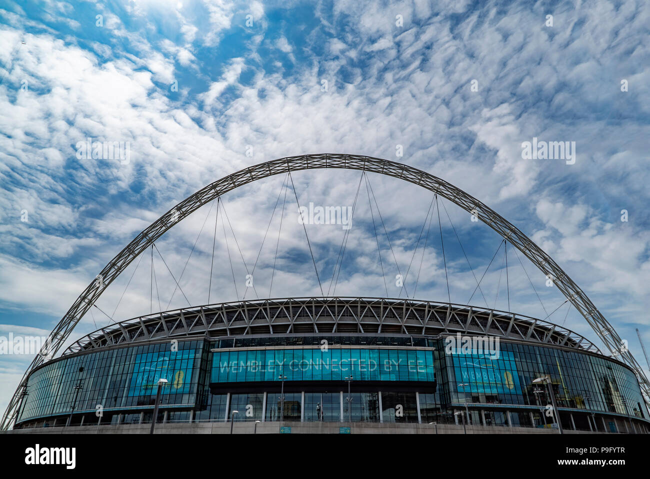 The exterior of Wembley stadium in north London Stock Photo - Alamy