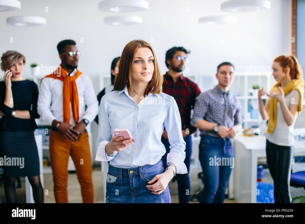 Front view beautiful adult leader hi-res stock photography and images ...