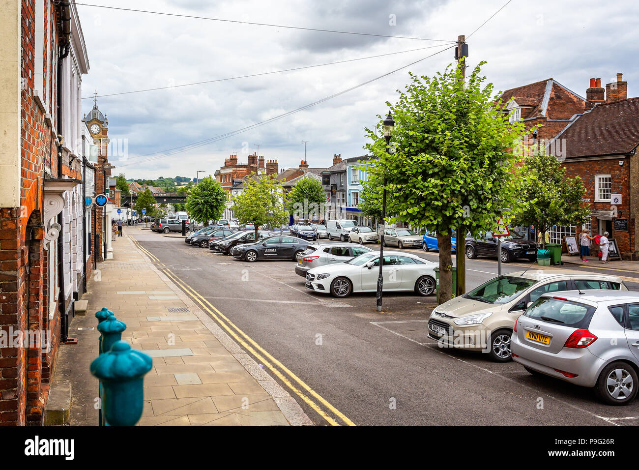 Ancient High Street of Hungerford, Berkshire, UK taken on 17 July 2018 ...