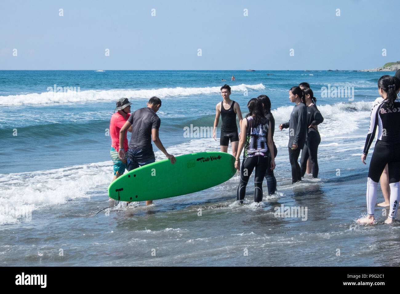 Dulan beach,Surfing,surfboards,lesson,on,coast,beach,near,Taitung,East ...