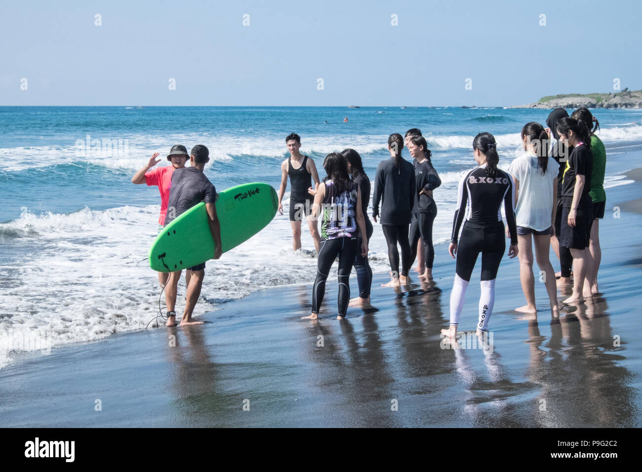 Dulan beach,Surfing,surfboards,lesson,on,coast,beach,near,Taitung,East ...
