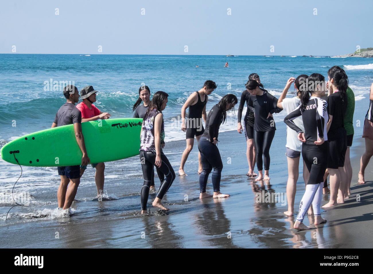 Dulan beach,Surfing,surfboards,lesson,on,coast,beach,near,Taitung,East ...