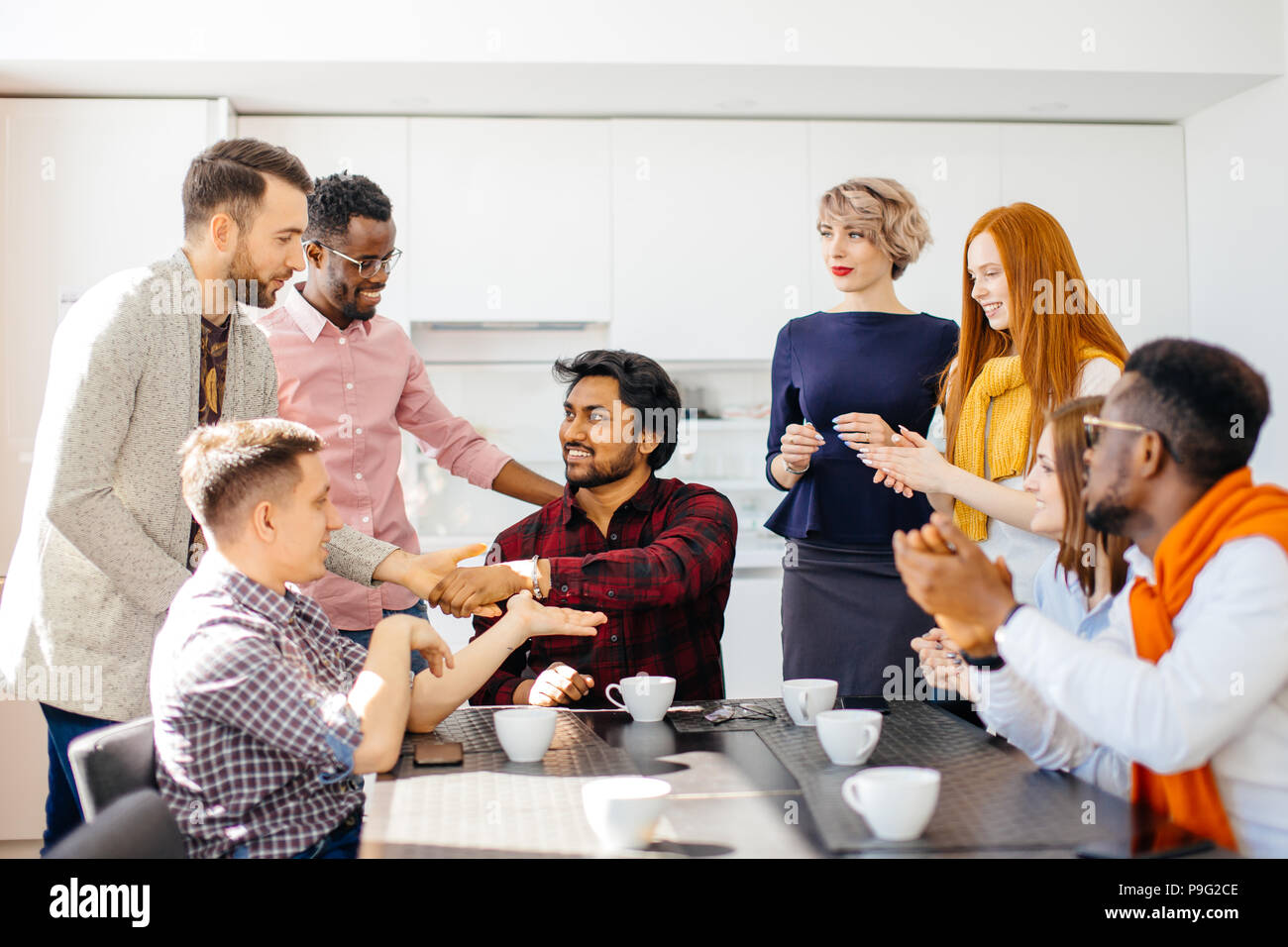 Indian meeting and greeting new people hi-res stock photography and ...
