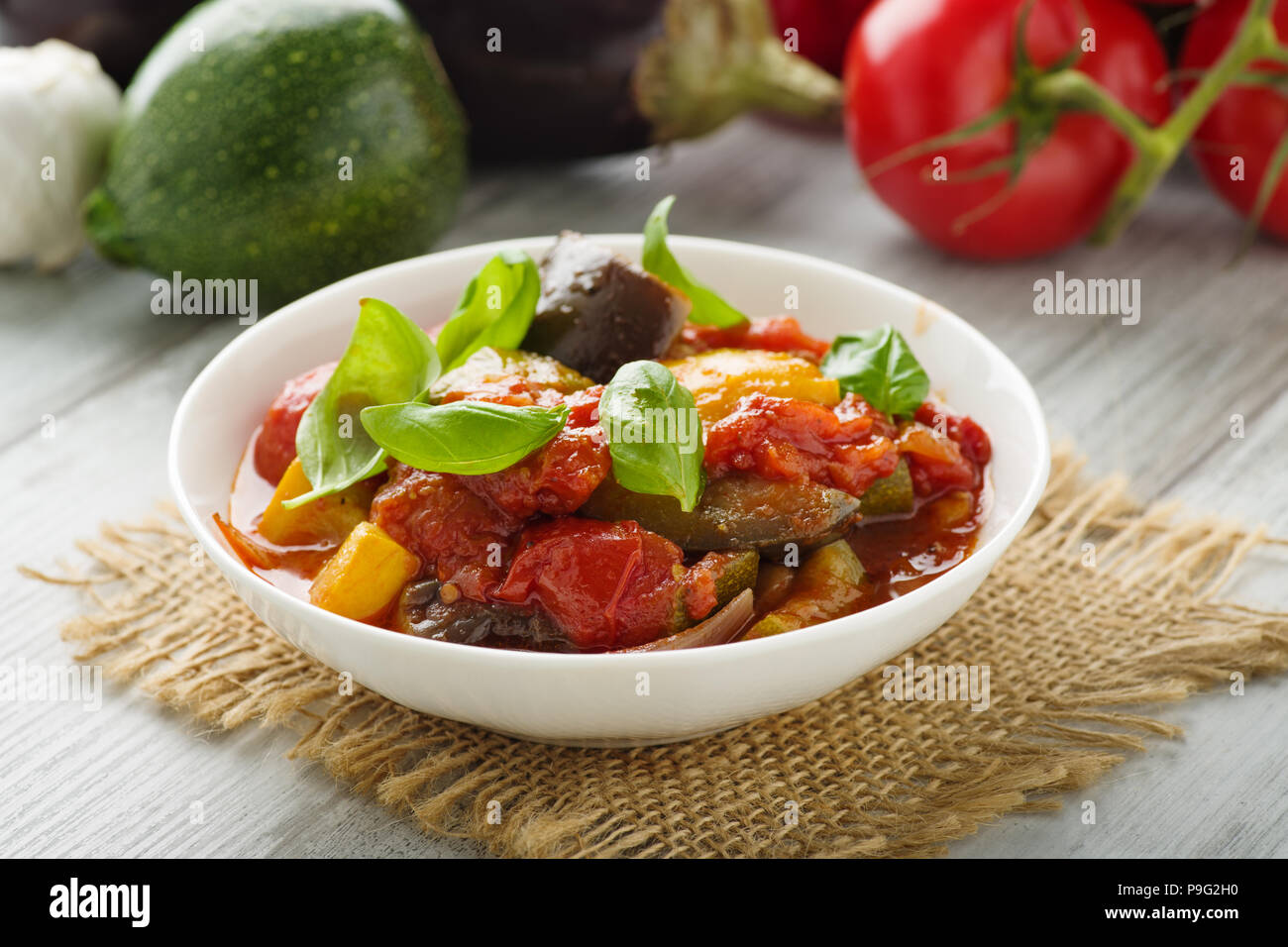Vegetable vegetarian ratatouille meal dinner hi-res stock photography ...