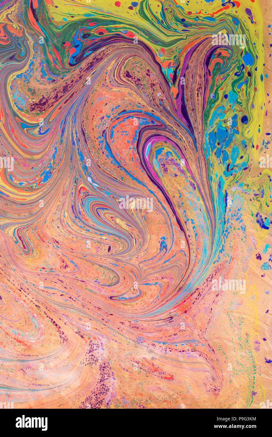 Traditional marbling artwork patterns as colorful abstract background ...